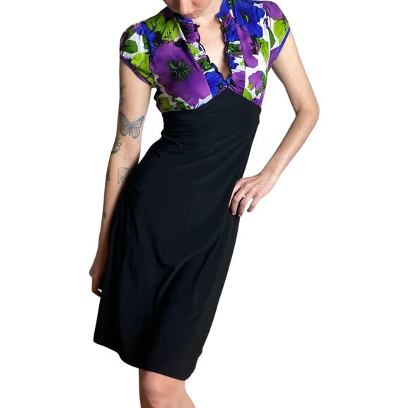 American Vintage | Dresses | Vintage Y2k 200s Purple Black Floral ...